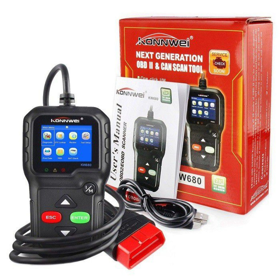 KONNWEI KW680 OBD2 Code Reader Car Diagnostic Scanner Tool Full OBDII ...