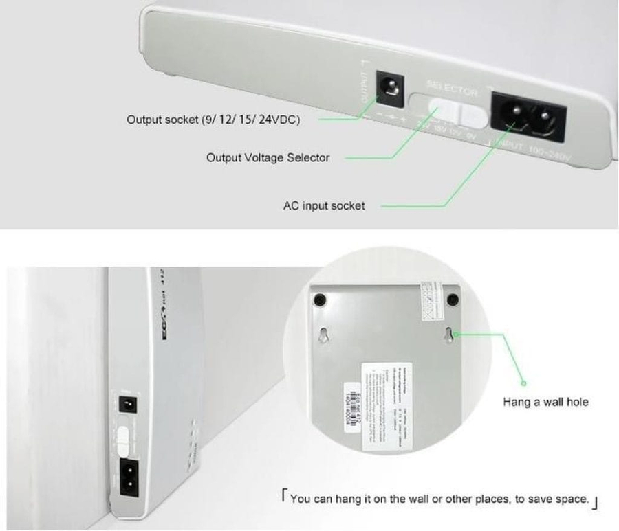 Rechargeable 8800mAh Portable Mini UPS for Internet Routers, CCTV ...