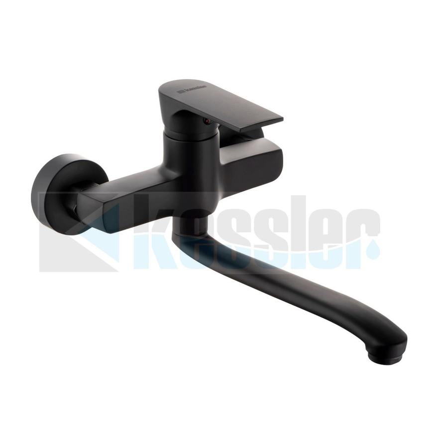Brass Matt Black Square Kitchen Mixer Wall Mount – Multi Junction